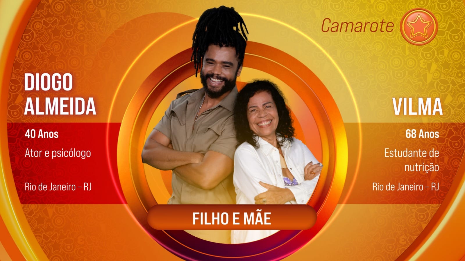 Filho e mãe, Diogo Almeida e Vilma são confirmados no BBB 25 | KFTV